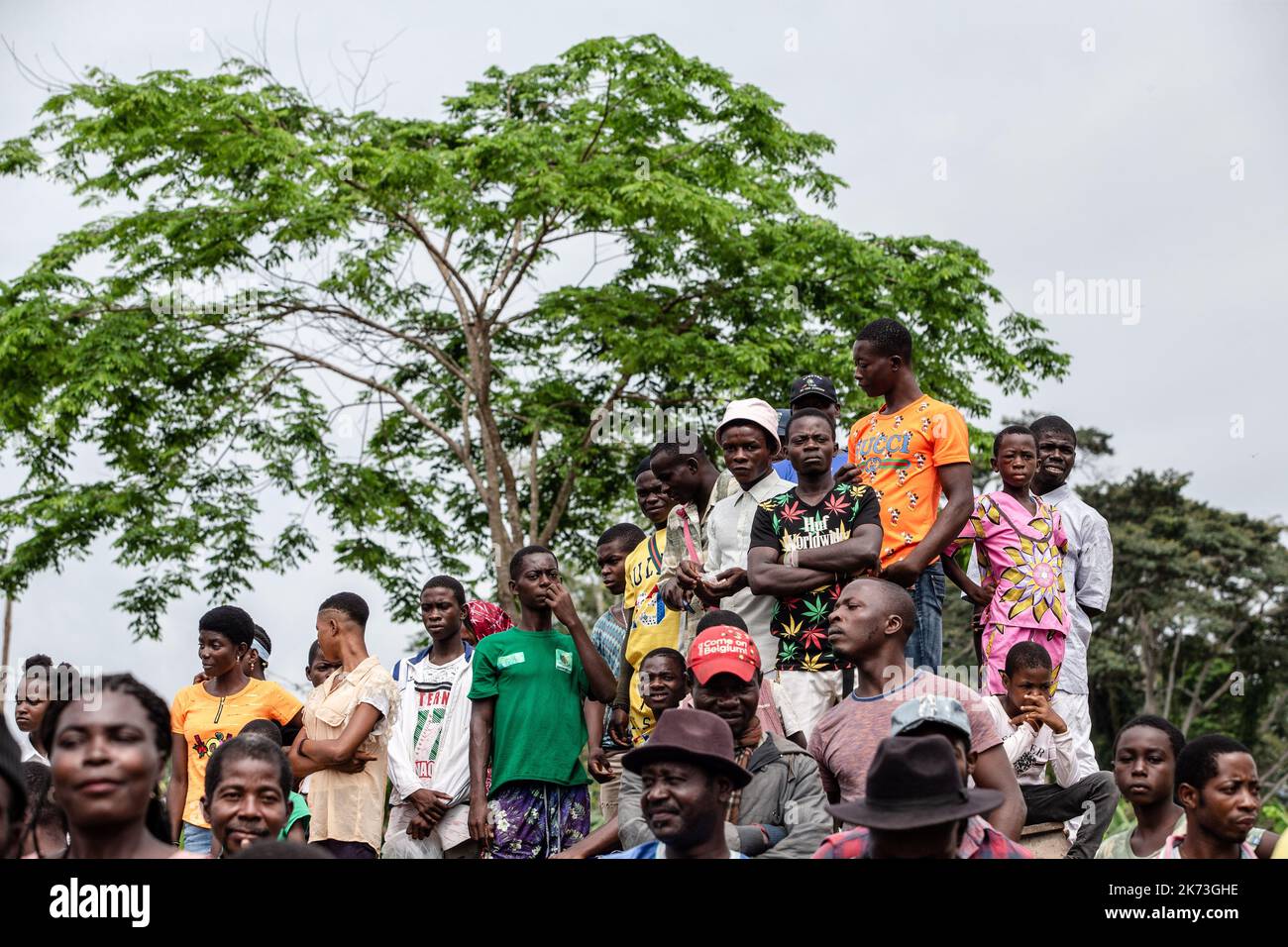A crowd of onlookers watching the International Day celebrations ...