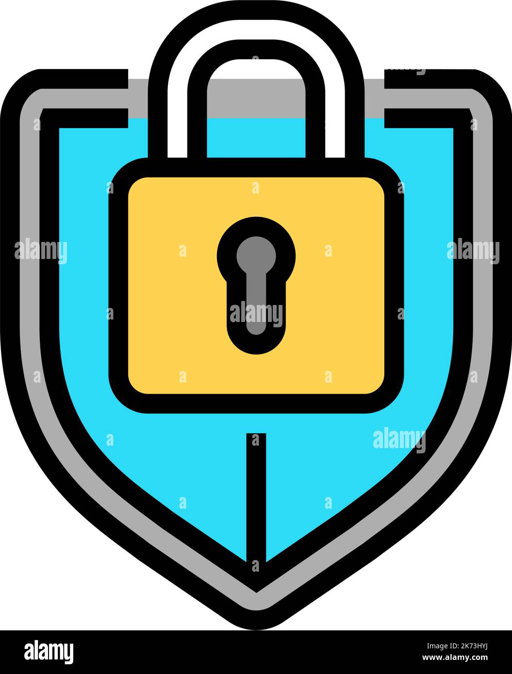 protection padlock color icon vector illustration Stock Vector Image ...