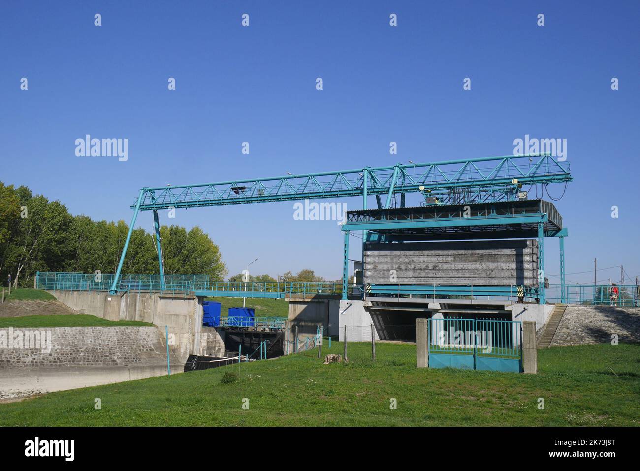 Tassi Zsilip lock system on the Rackevei (Soroksari) Kis duna branch of ...
