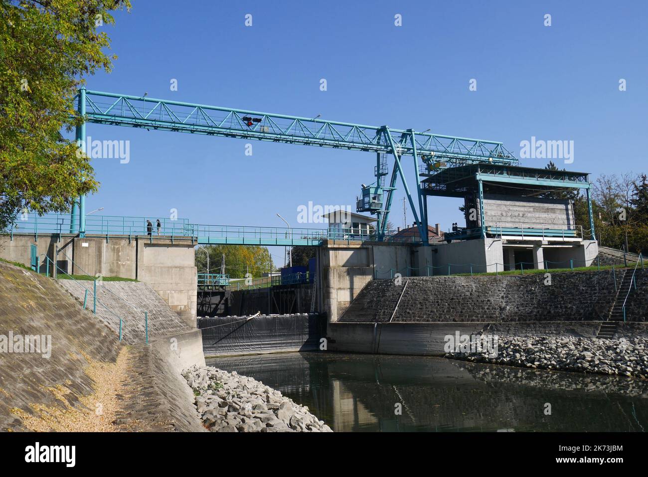Tassi Zsilip lock system on the Rackevei (Soroksari) Kis duna branch of ...