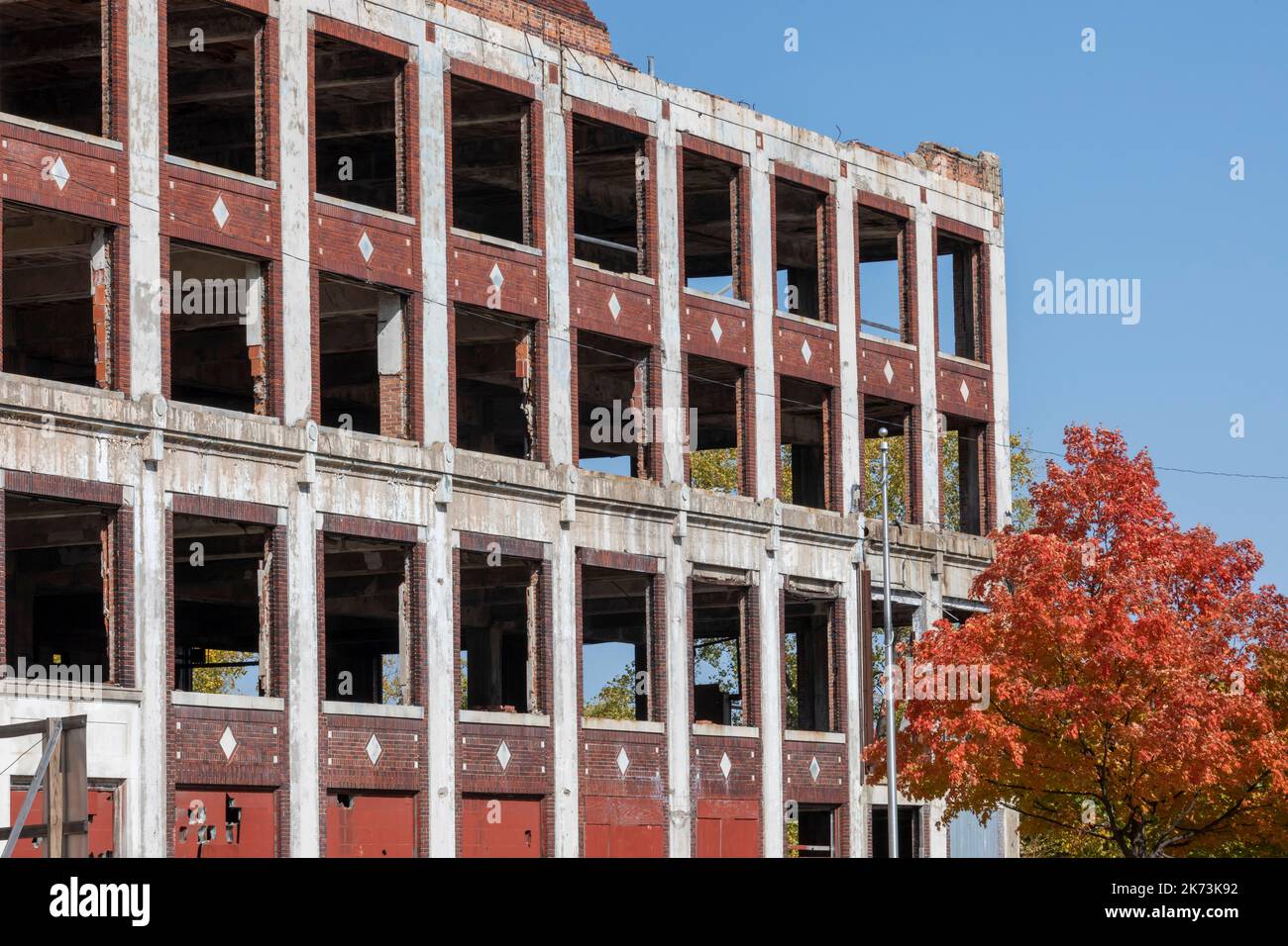 Detroit, Michigan - The city has begun demolition of a part of the ...