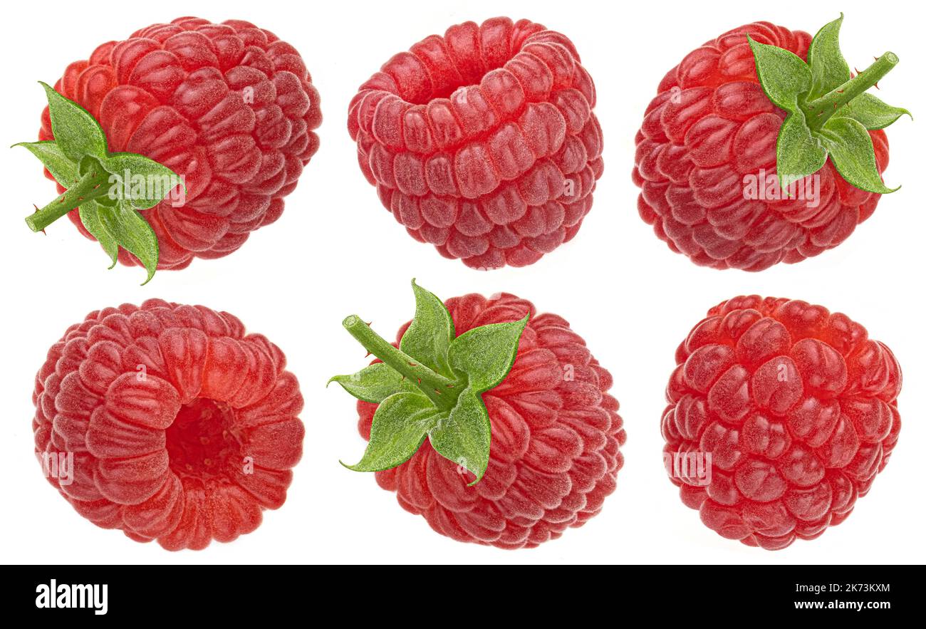 Raspberry isolated on white background Stock Photo - Alamy