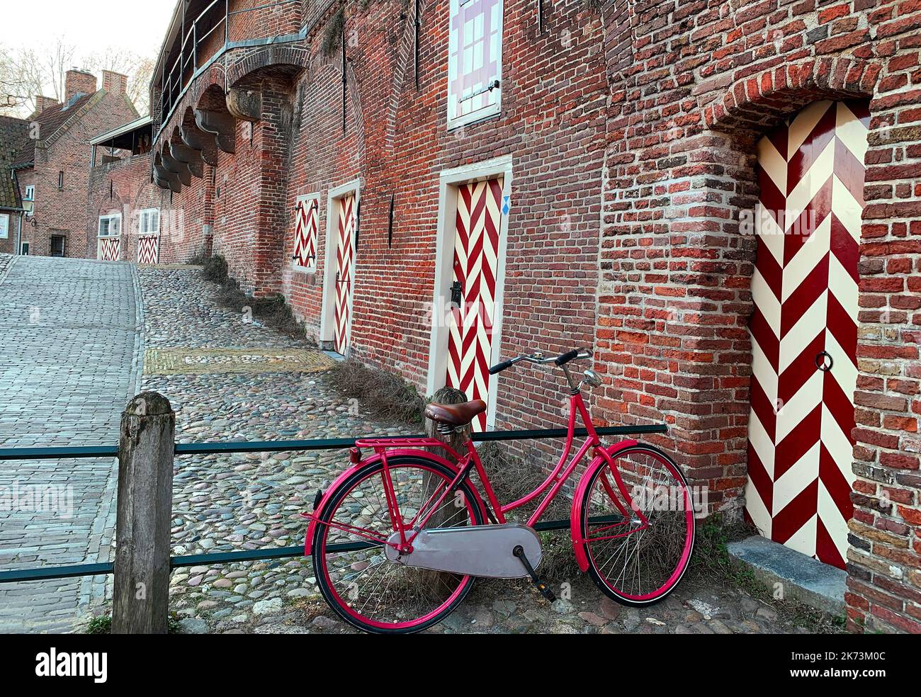 Detail from the medieval gate called Koppelpoort in Amersfoort, the ...