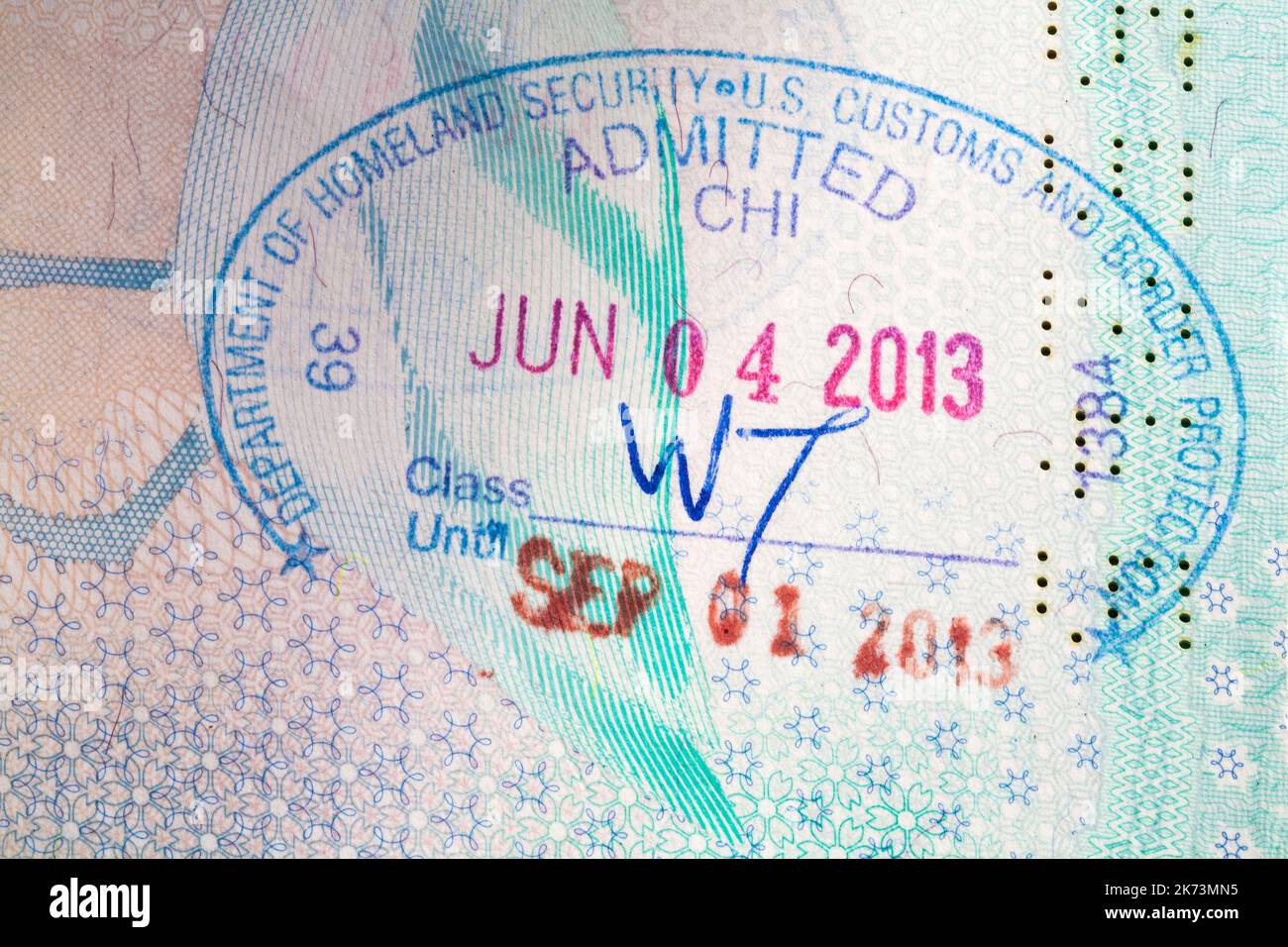 Immigration chicago passport stamp hi-res stock photography and images ...