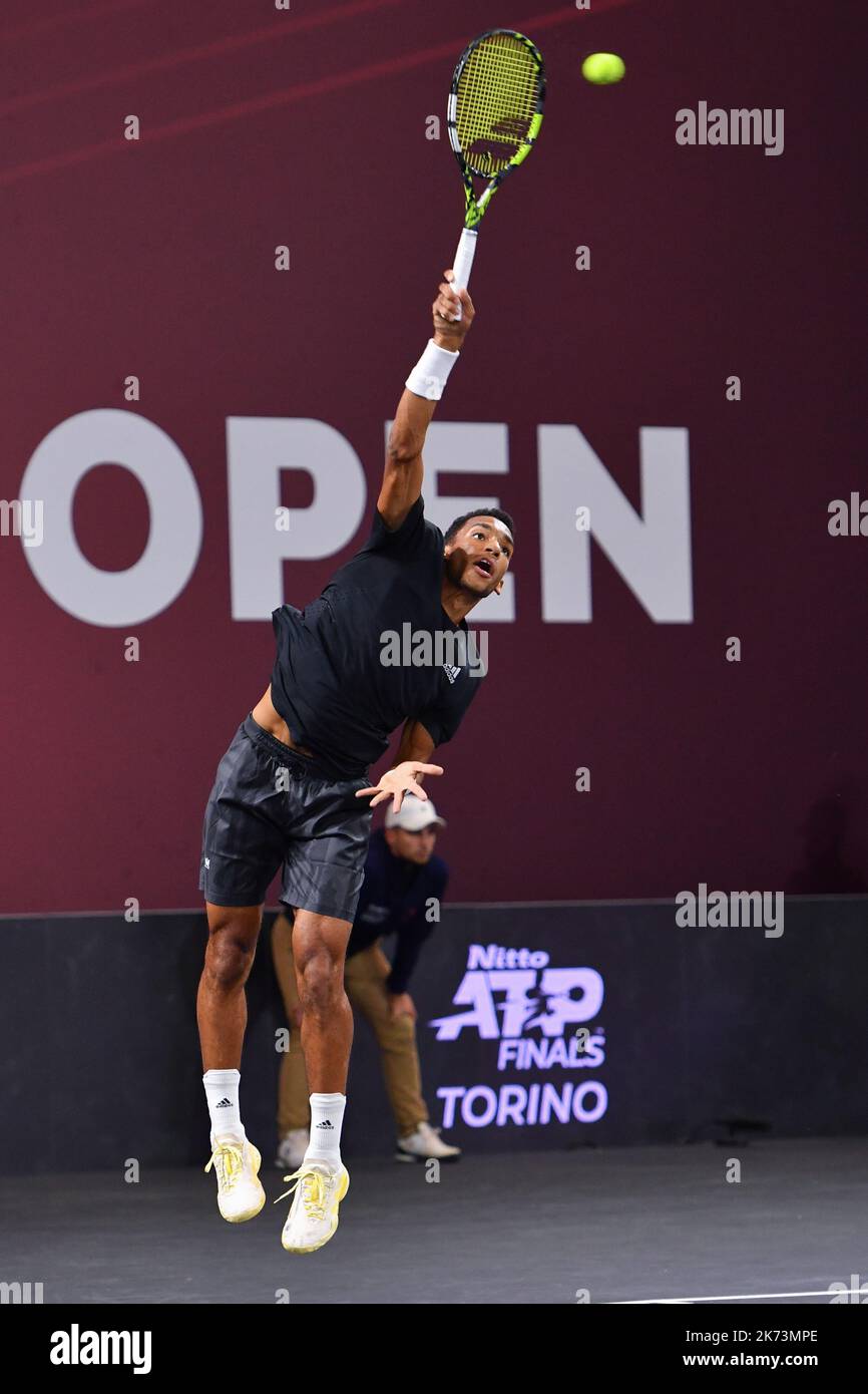 Pala Wanny, Florence, Italy, October 16, 2022, Felix Auger-Aliassime of Canada during UniCredit ...