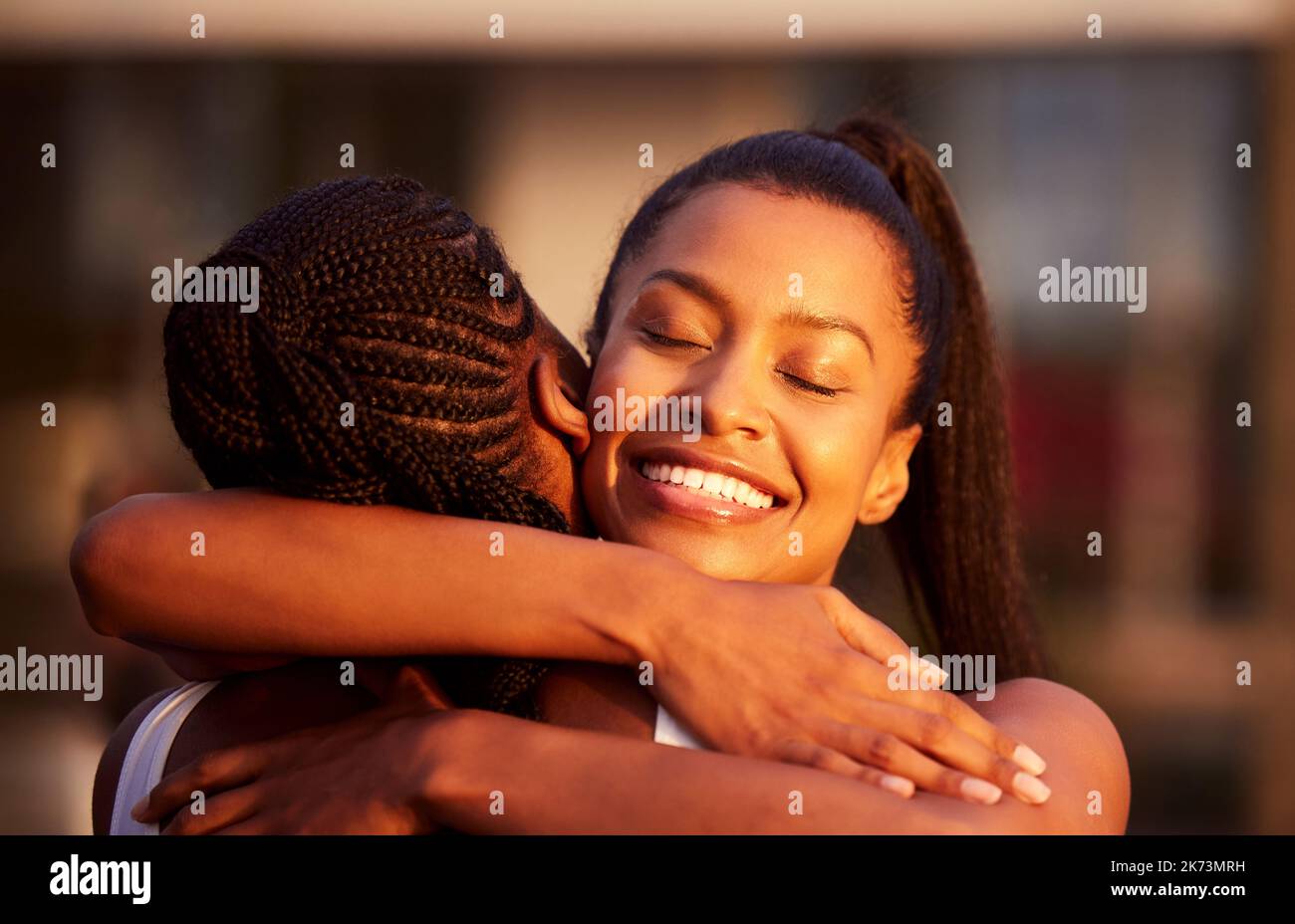 The principle is competing against yourself. two attractive women ...