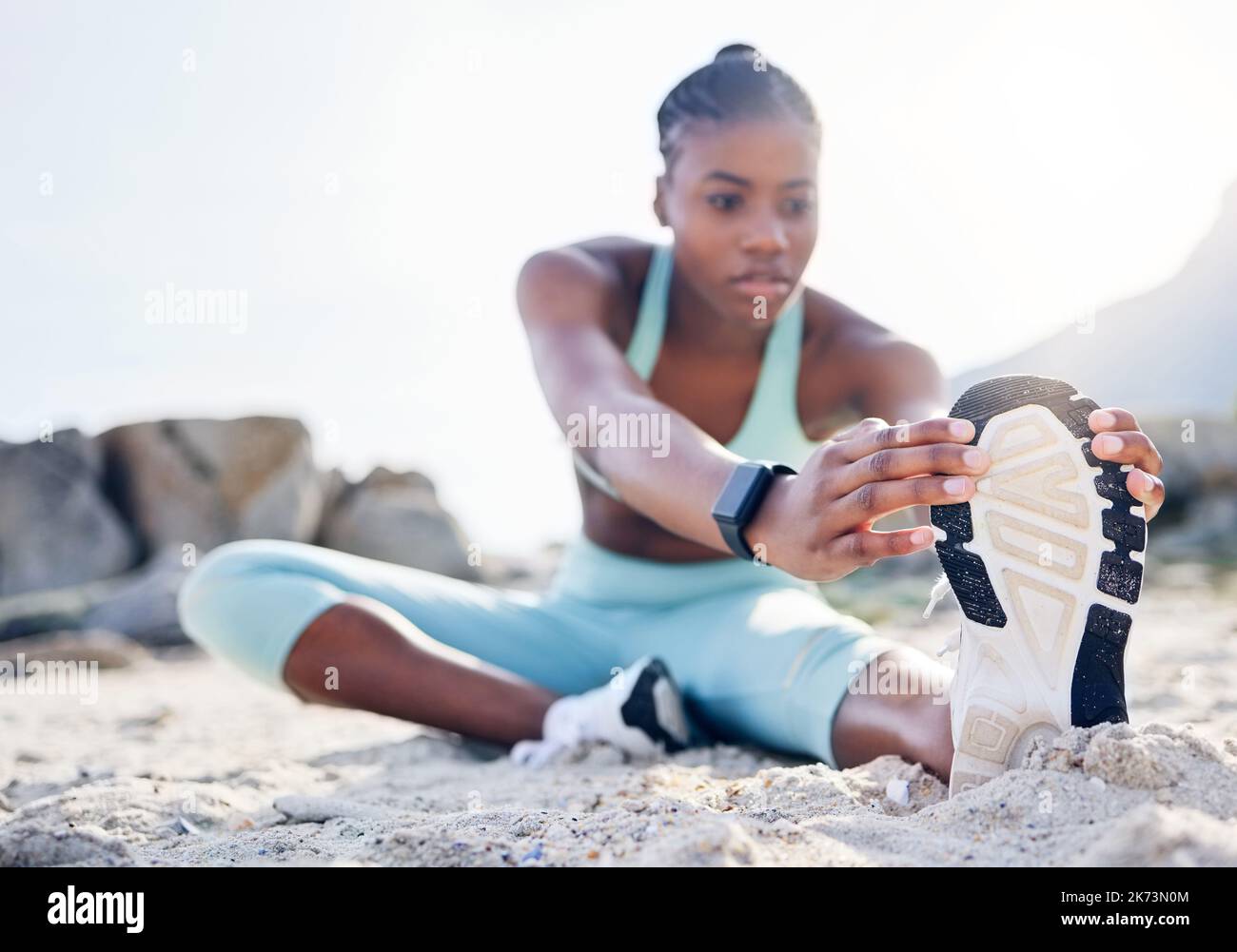 Woman muscles beach hi-res stock photography and images - Alamy
