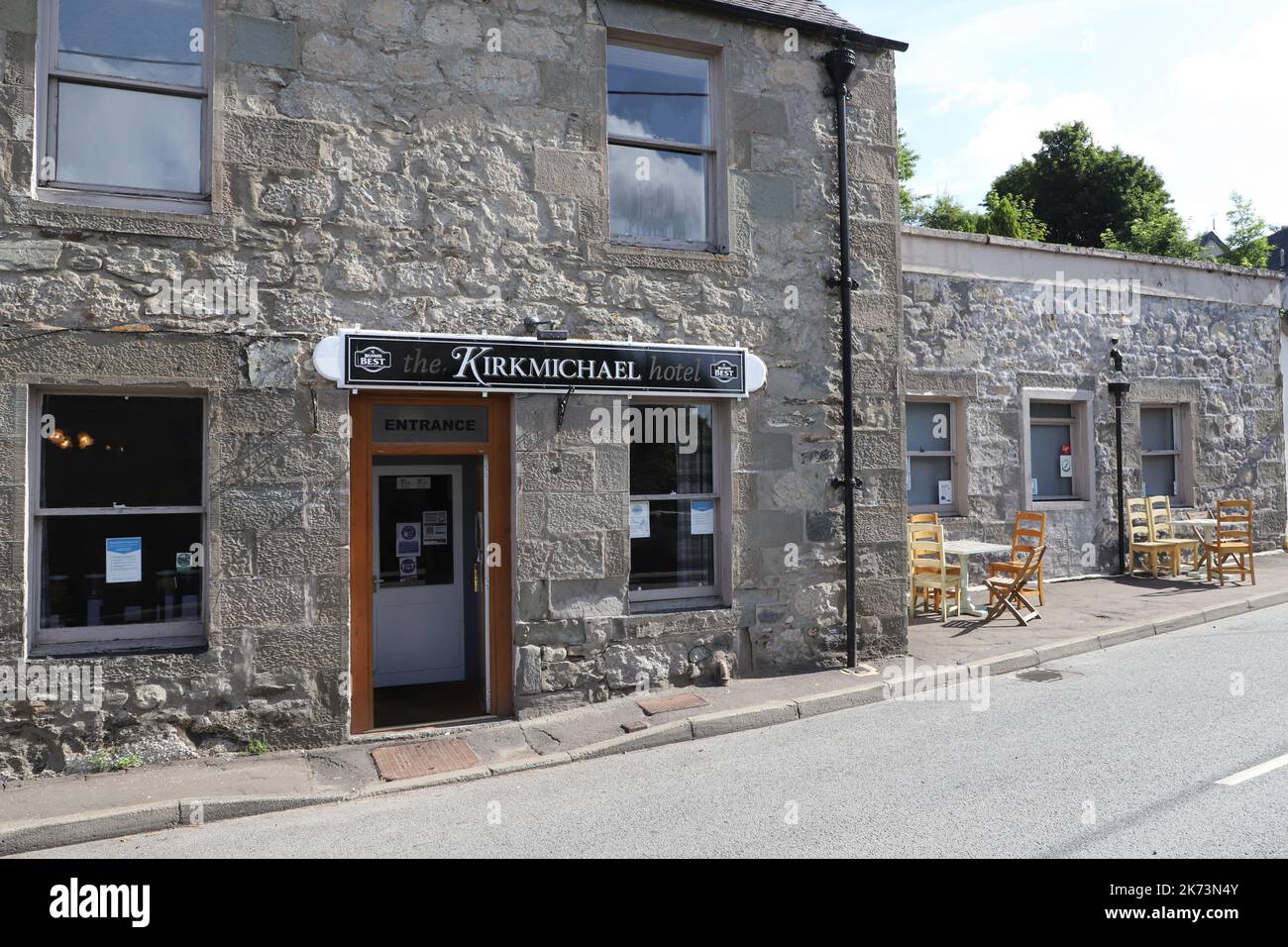 Exterior of Kirkmichael Hotel Scotland August 2021 Stock Photo - Alamy