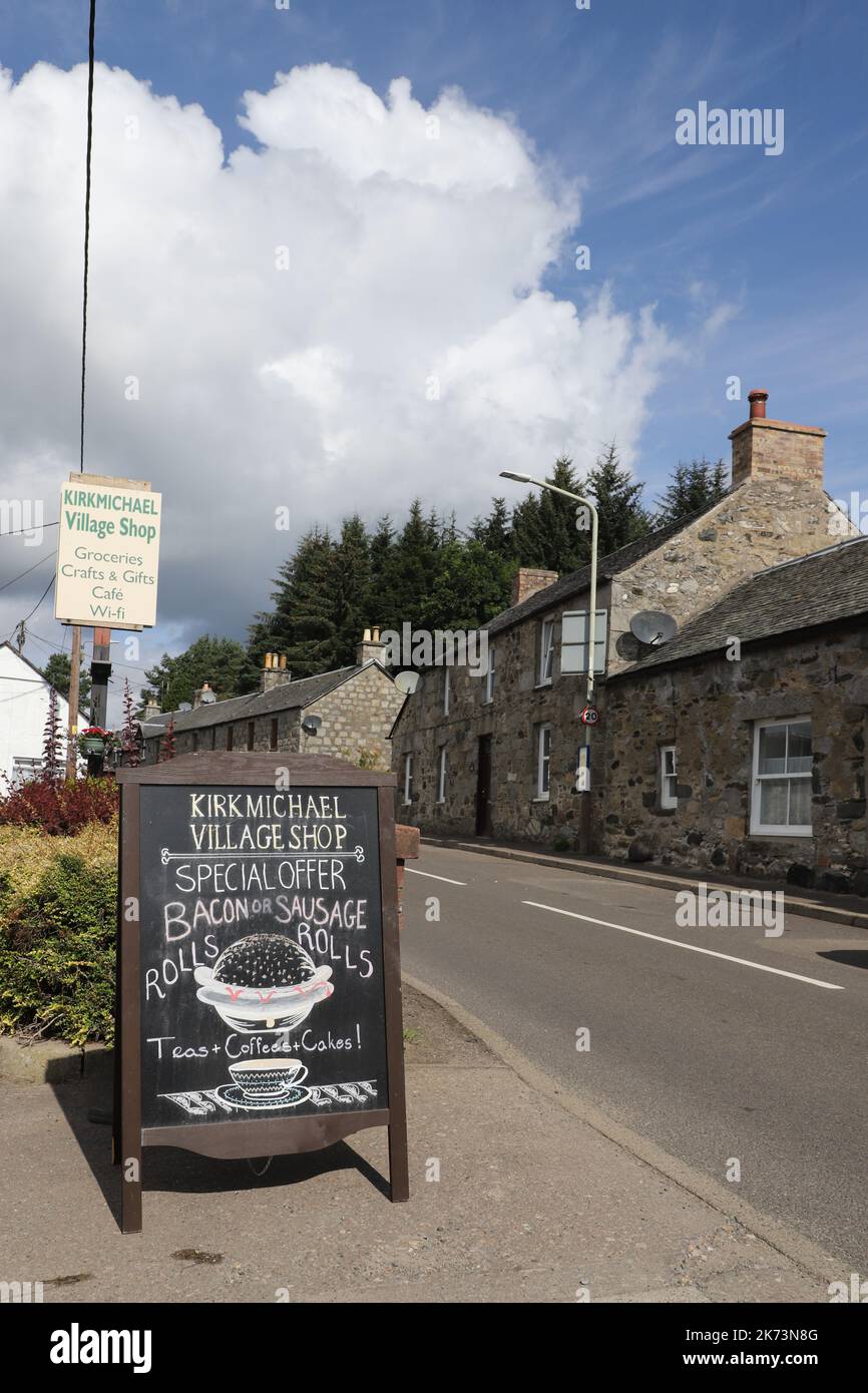 Exterior of Kirkmichael Village Shop Scotland August 2021 Stock Photo ...