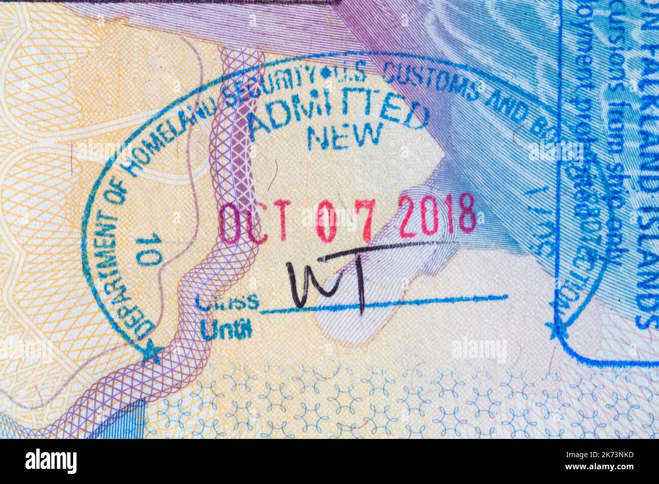 Immigration newark passport stamp hi-res stock photography and images ...