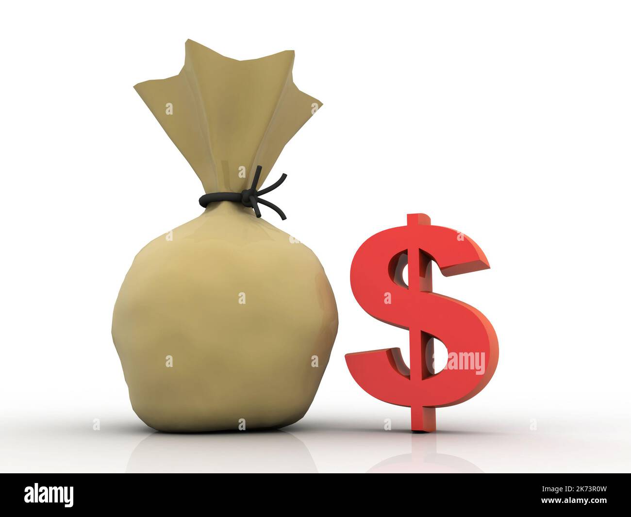 3d illustration Sack with usd dollar currency symbol Stock Photo - Alamy