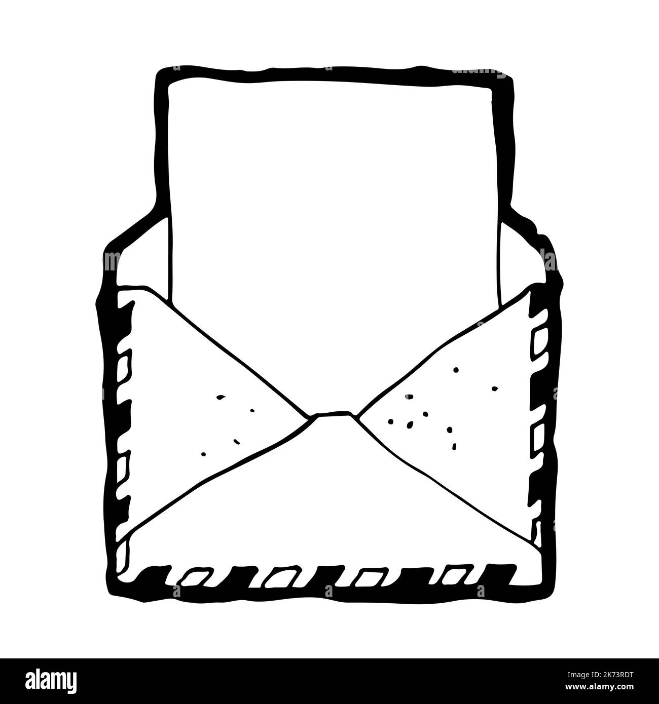 Letter and envelope vector illustration, hand drawn cartoon sketch ...