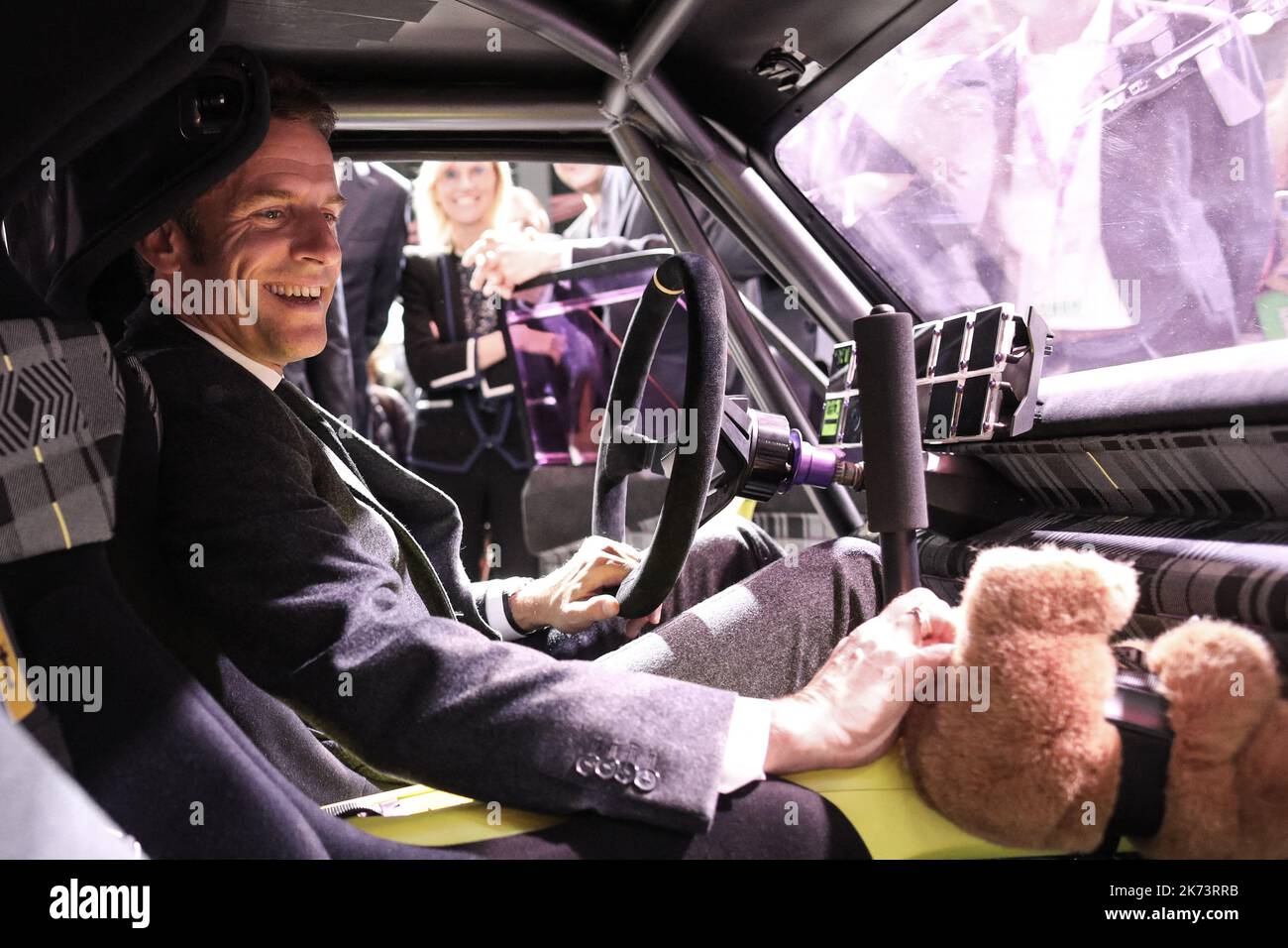 Emmanuel macron 2022 world motor show hi-res stock photography and ...
