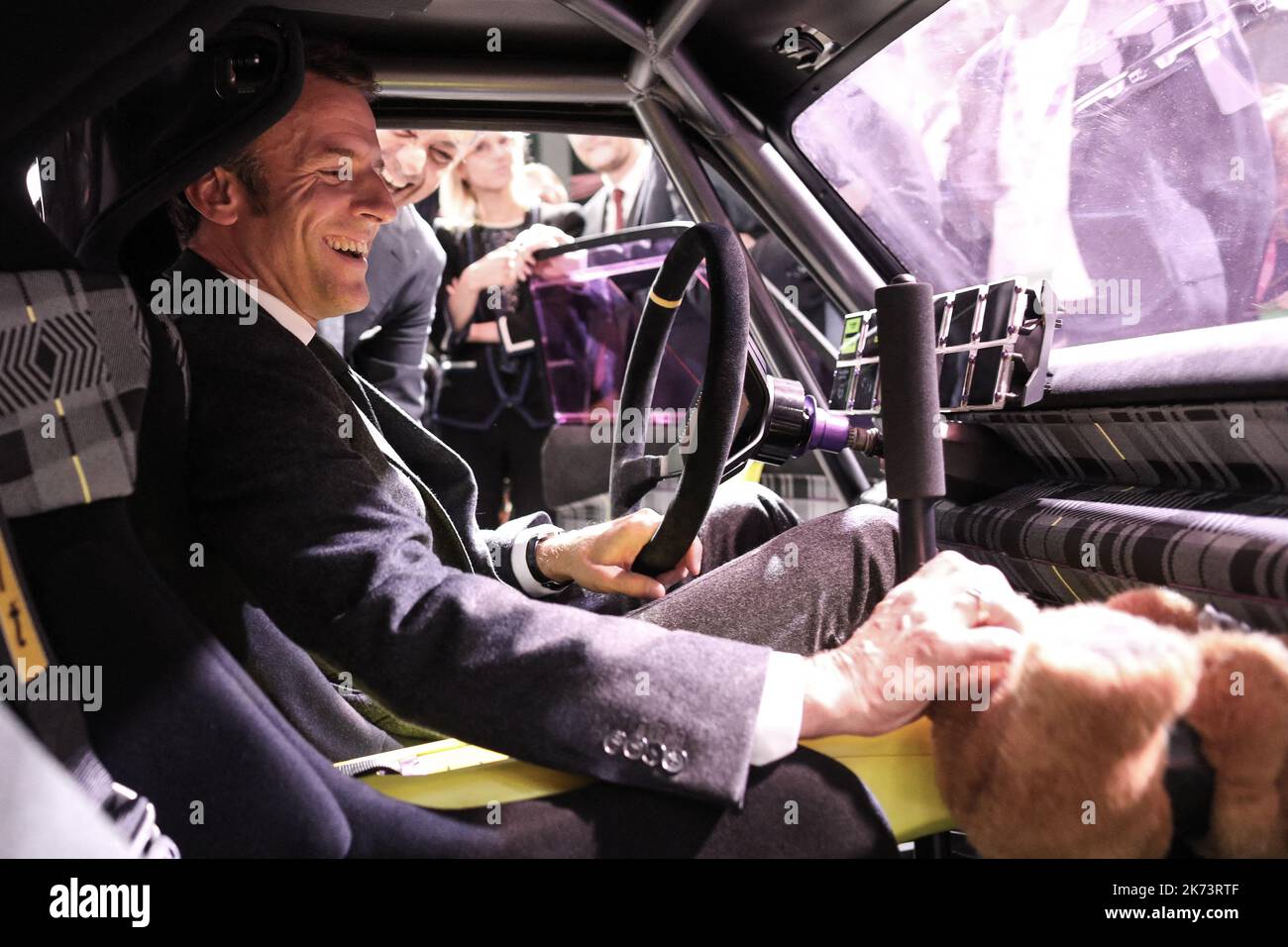 Emmanuel macron 2022 world motor show hi-res stock photography and ...