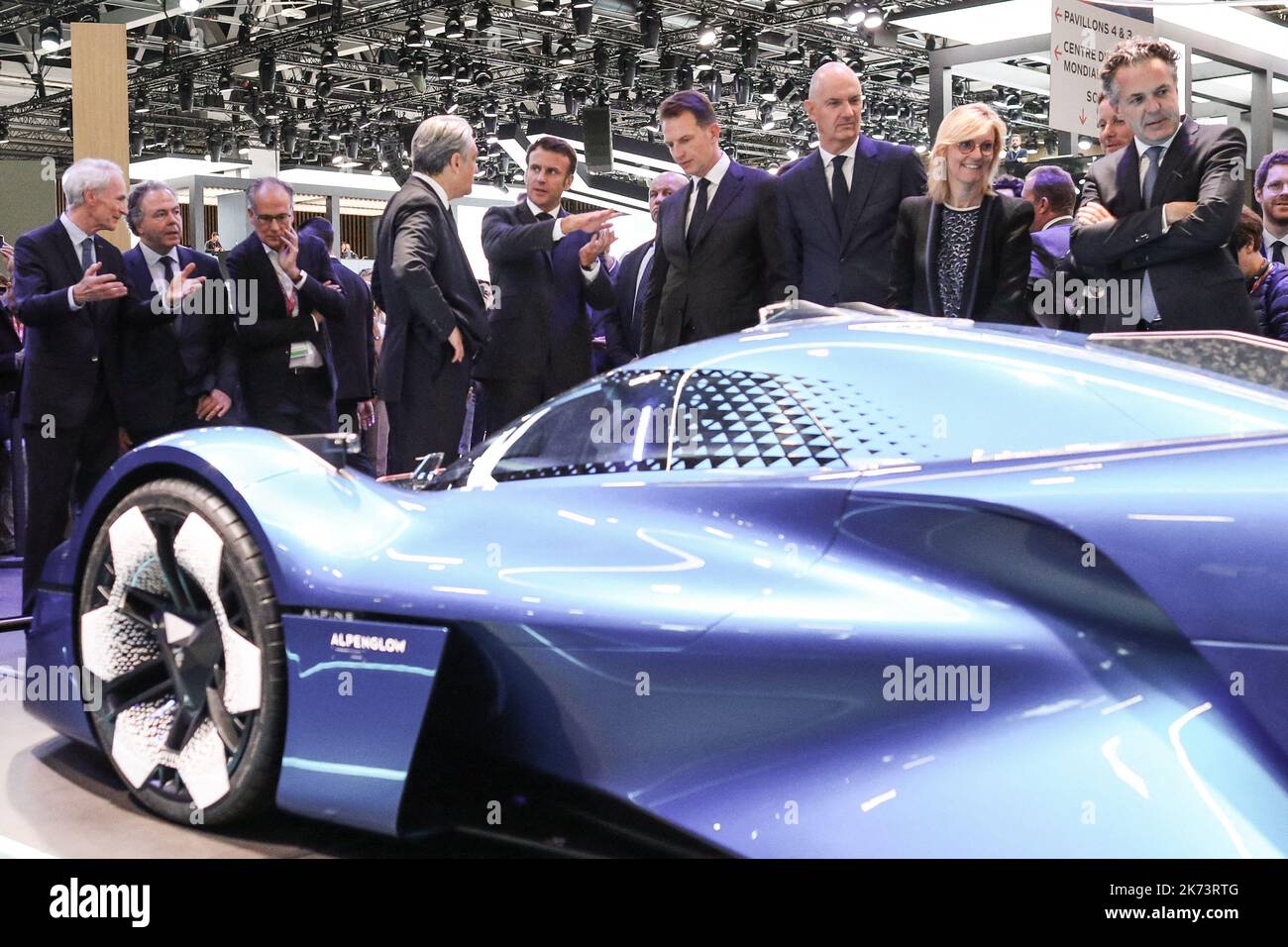 Emmanuel macron 2022 world motor show hi-res stock photography and ...