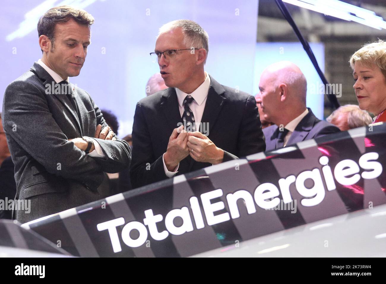 Emmanuel macron 2022 world motor show hi-res stock photography and ...