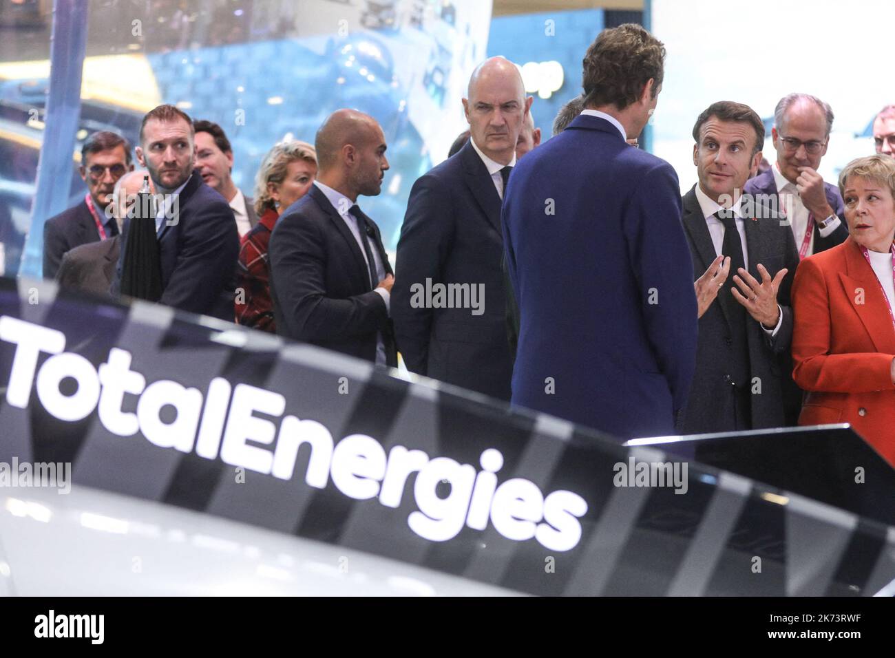 Emmanuel macron 2022 world motor show hi-res stock photography and ...