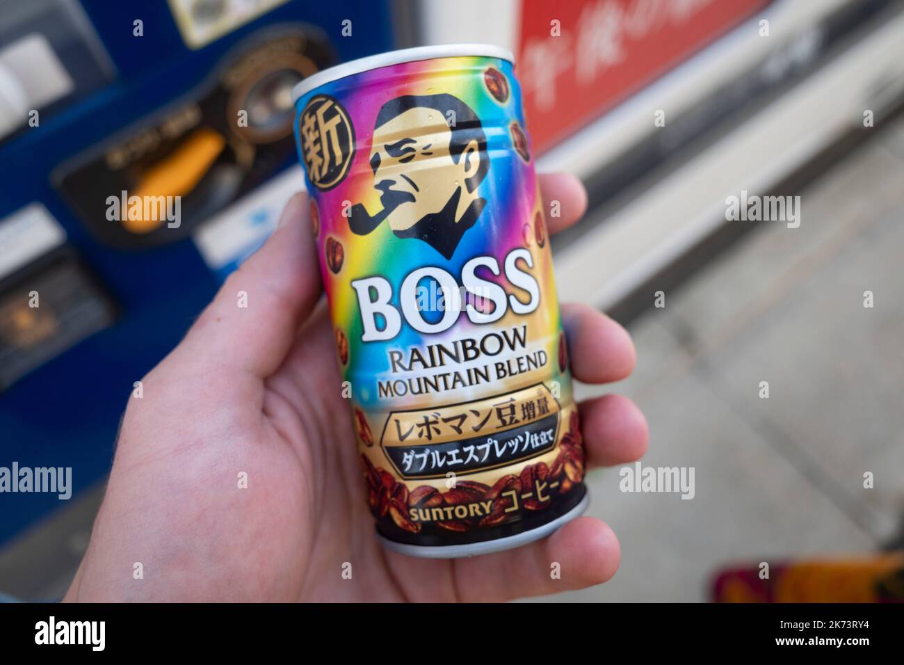 Tokyo, Japan. 11th Oct, 2022. A Boss Coffee Rainbow Mountain Blend iced ...