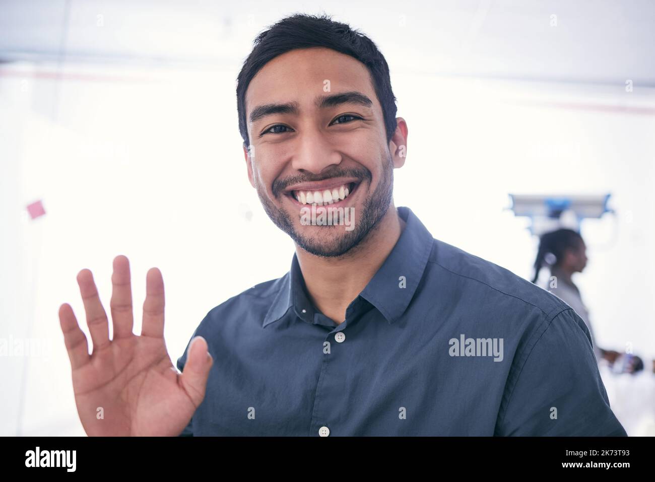 Portrait hispanic businessman waving hand hi-res stock photography and ...