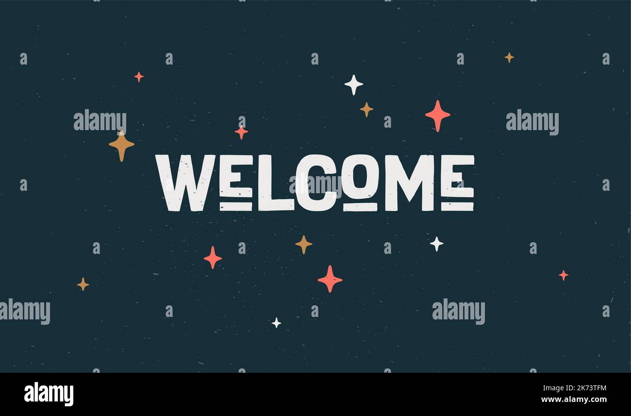 Hello. Poster with hand drawn lettering Hello. Hand drawn vintage ...