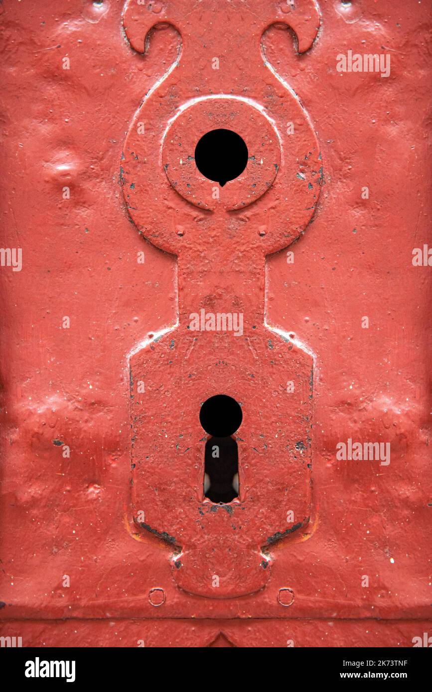 Antique keyhole close-up Stock Photo - Alamy