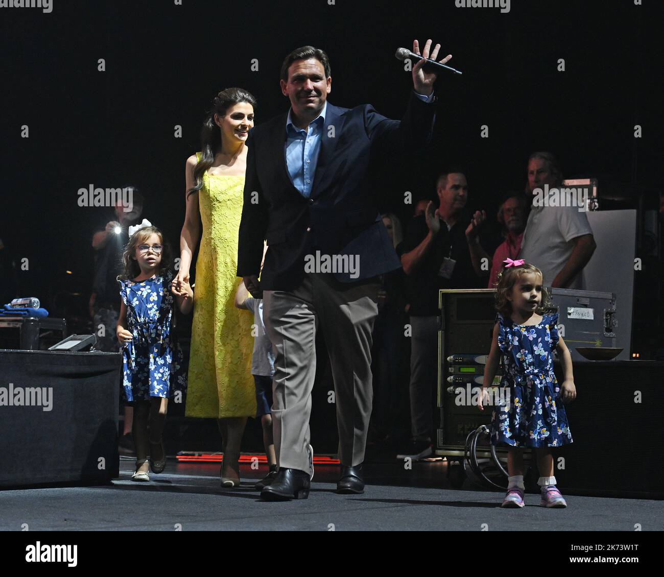 Hollywood FL, USA. 16th Oct, 2022. Florida Governor Ron DeSantis, Casey ...