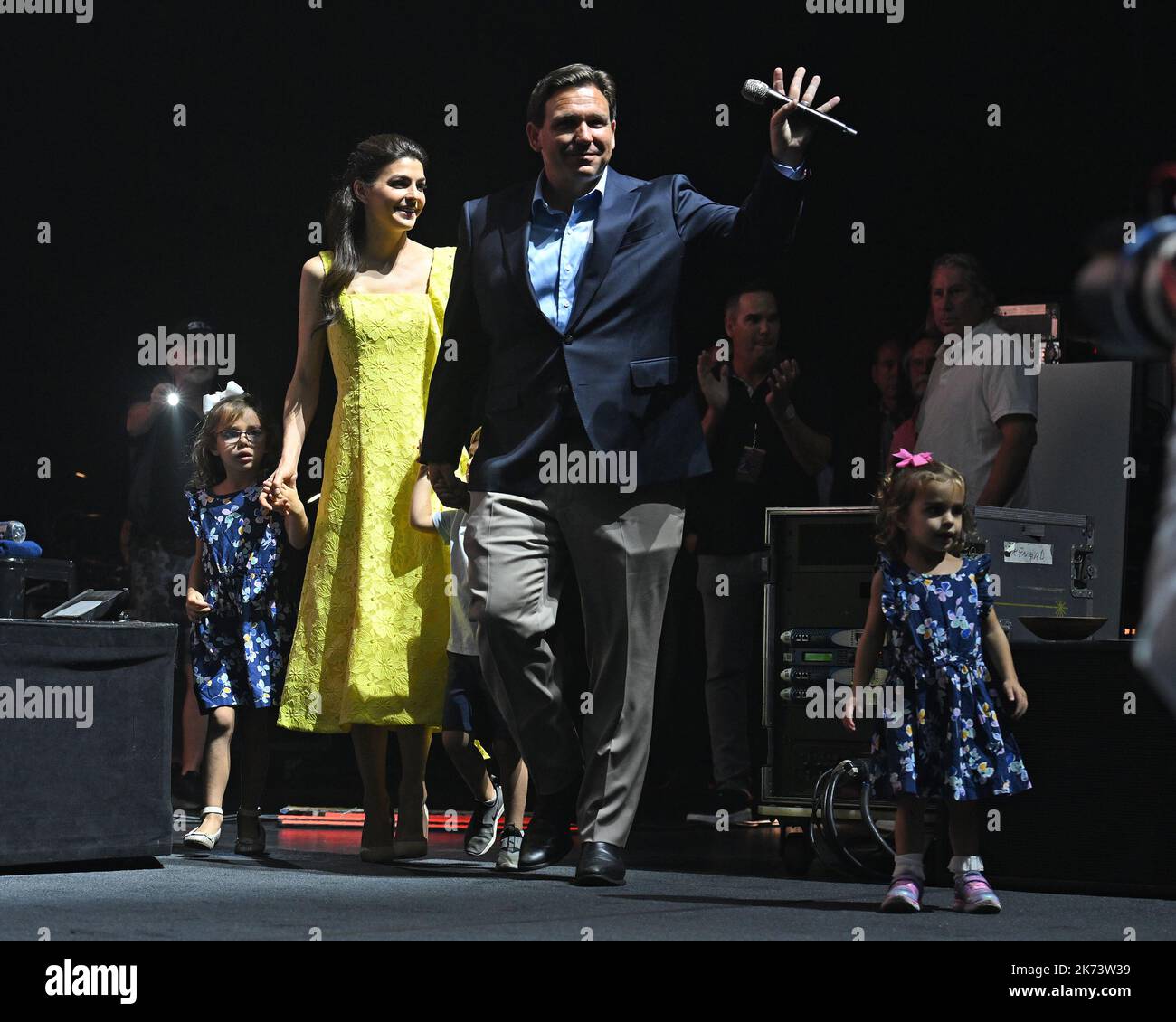 Hollywood FL, USA. 16th Oct, 2022. Florida Governor Ron DeSantis, Casey ...