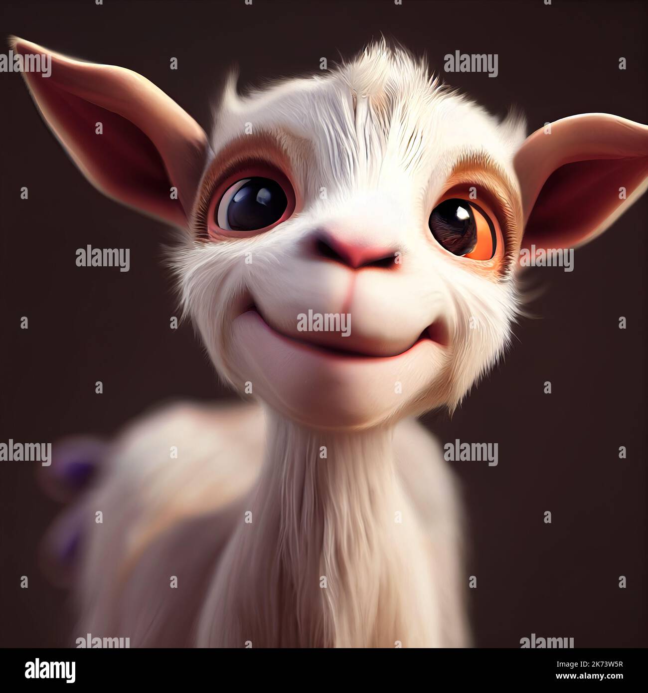 Cartoon funny goat smile isolated hi-res stock photography and images ...