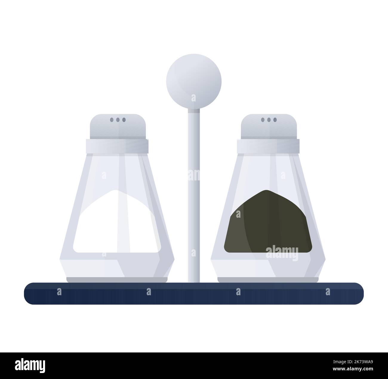 Salt and pepper shaker - modern flat design style single isolated image ...