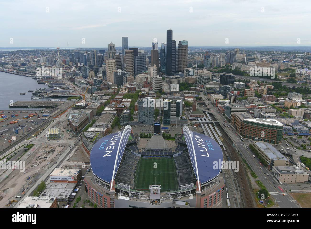 A general overall aerial view of Lumen Field, Wednesday, June 15, 2022 ...