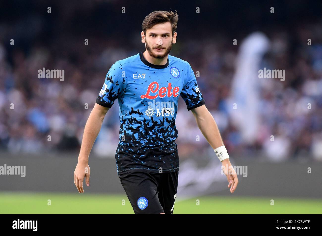 Naples Italy 16 Oct 2022 Khvicha Kvaratskhelia Of Ssc Napoli During