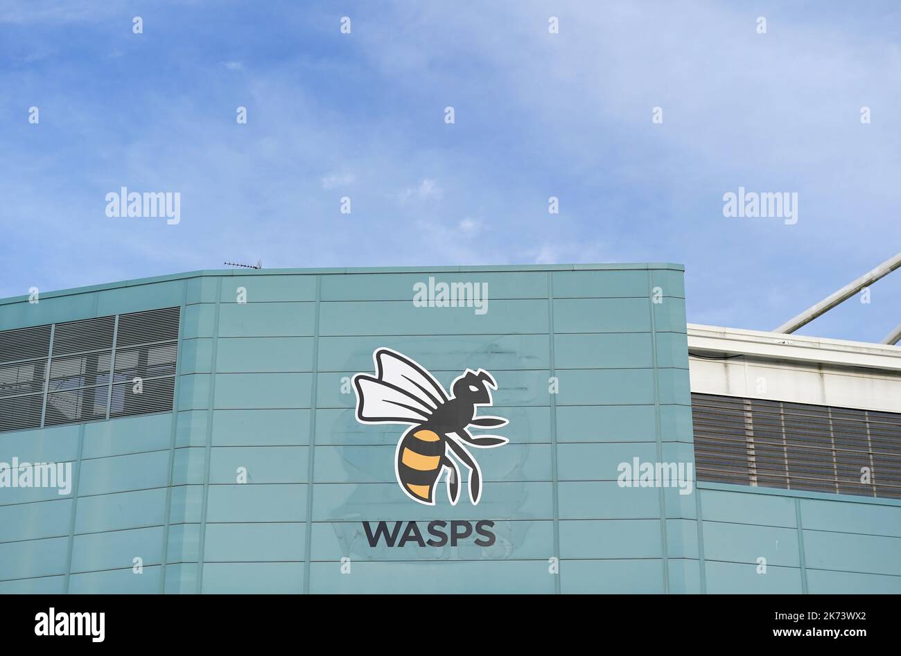 The Wasps emblem outside the Coventry Building Society Arena in ...