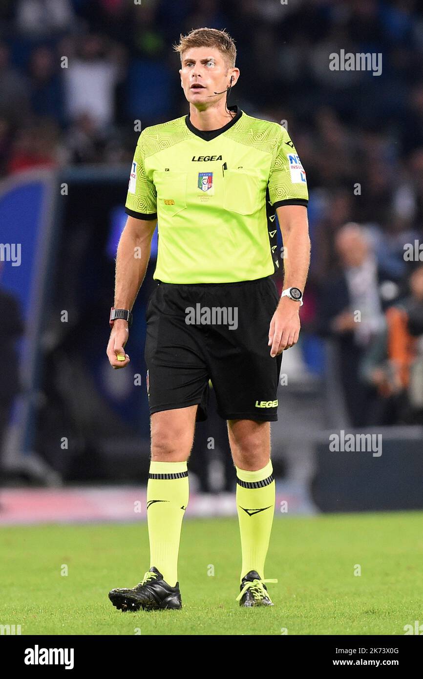 Naples, Italy. 16 Oct, 2022. Referee Francesco Cosso during the Serie A ...