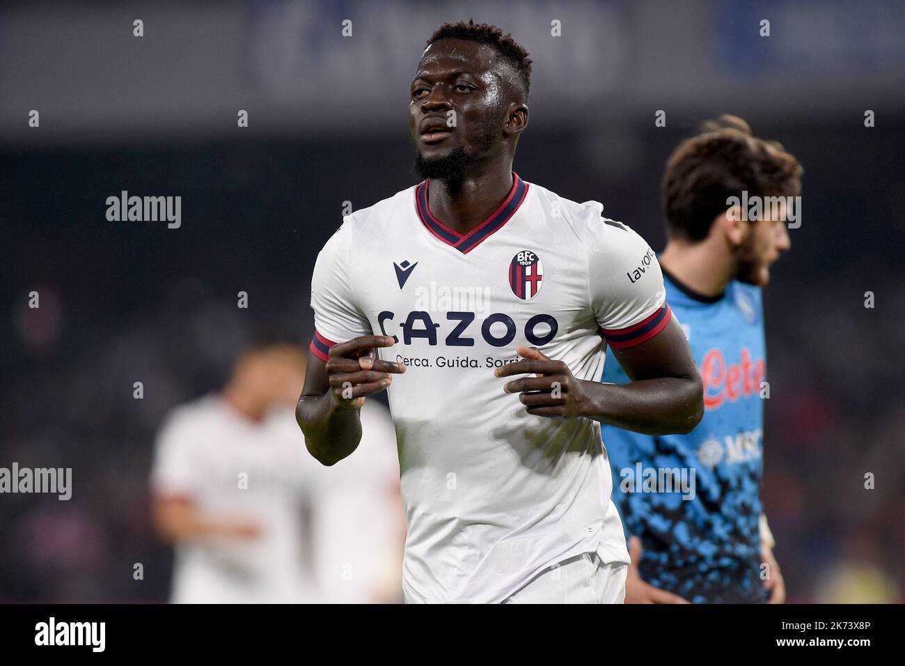 Naples, Italy. 16 Oct, 2022. Musa Barrow of Bologna FC during the Serie ...