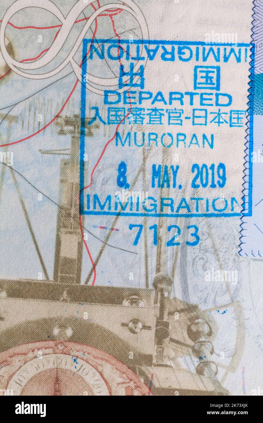 Muroran passport stamp hi-res stock photography and images - Alamy