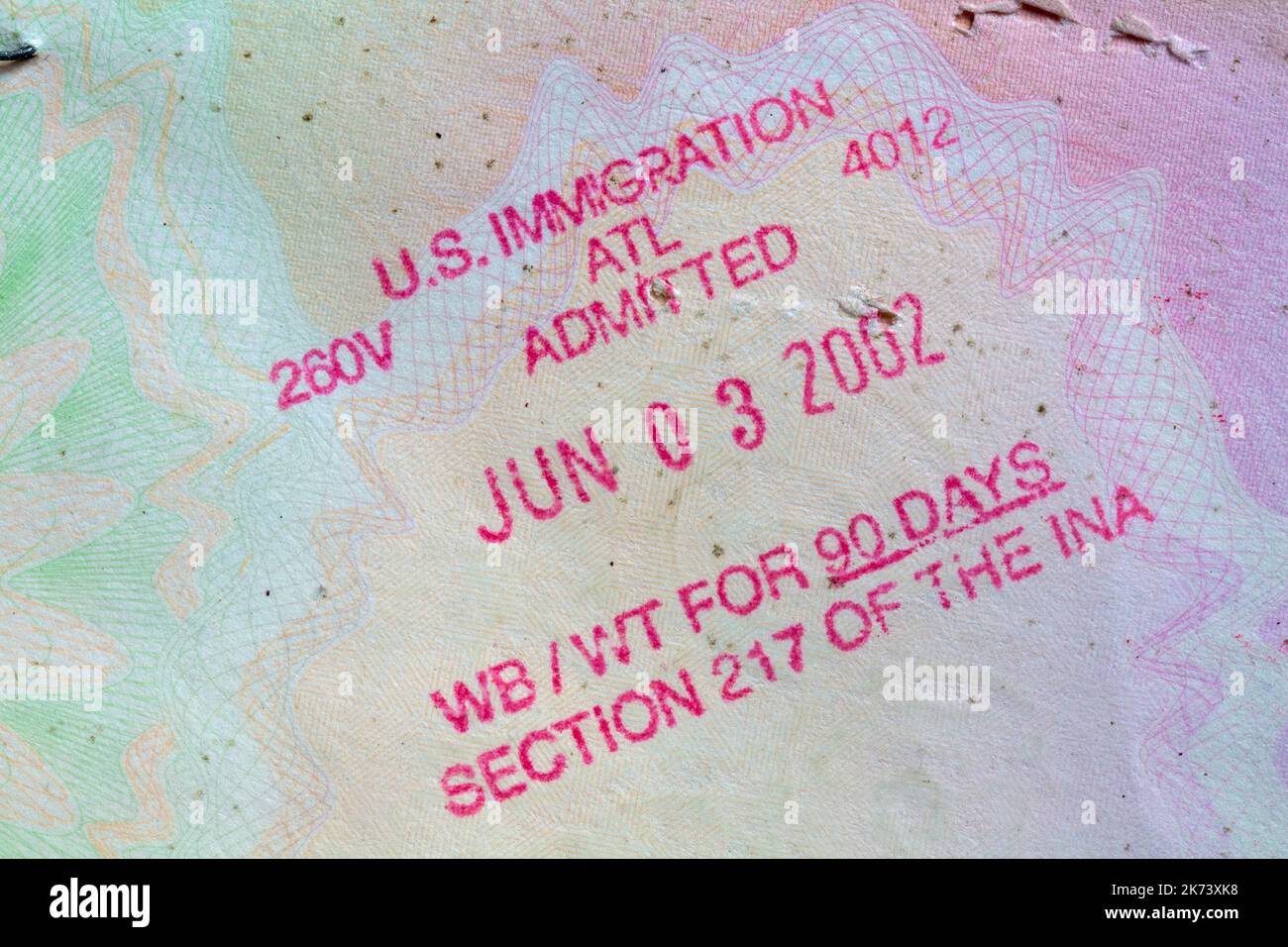 Immigration atlanta passport stamp hi-res stock photography and images ...