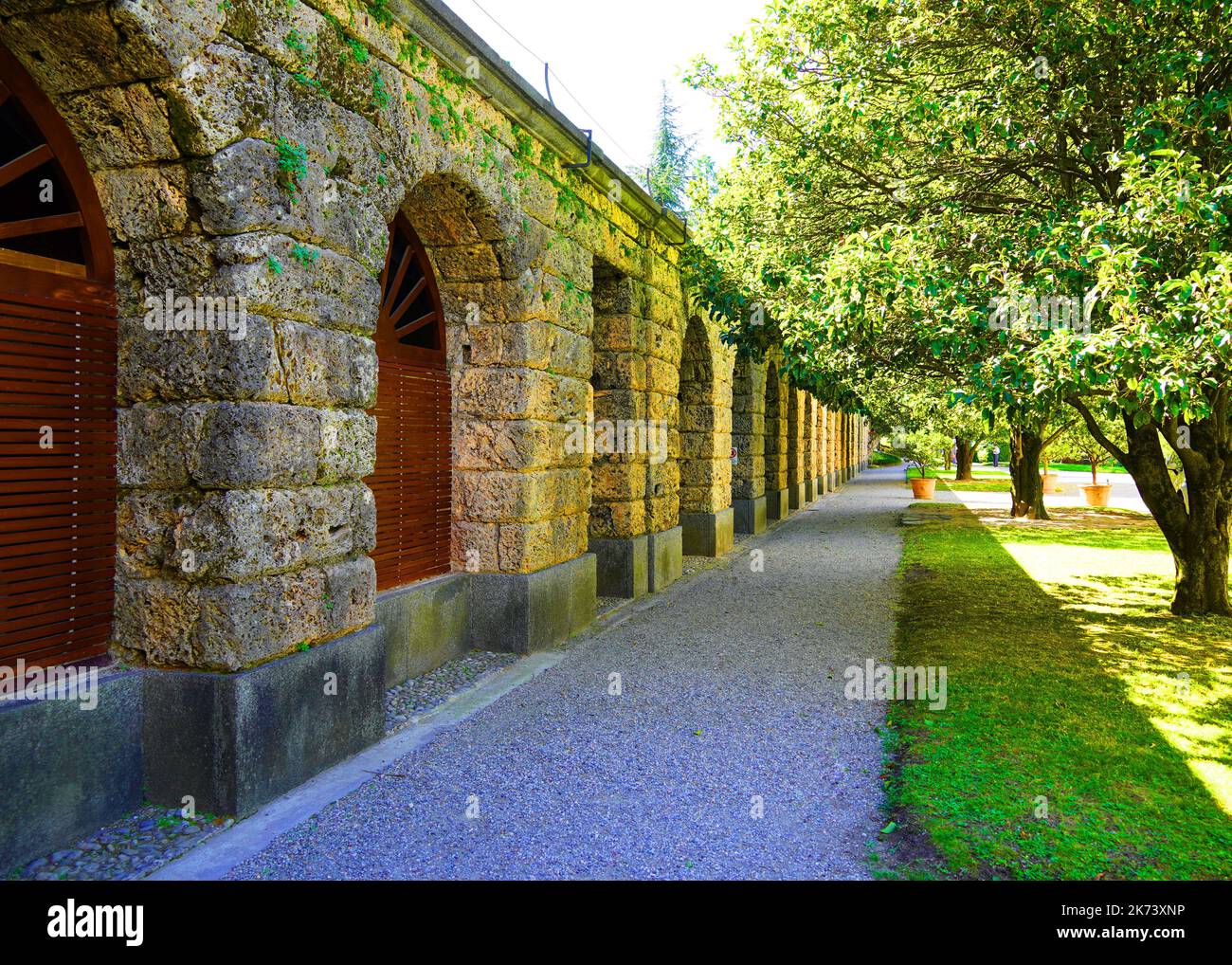 Arched doorways at an Italian villa on Lake como Stock Photo - Alamy