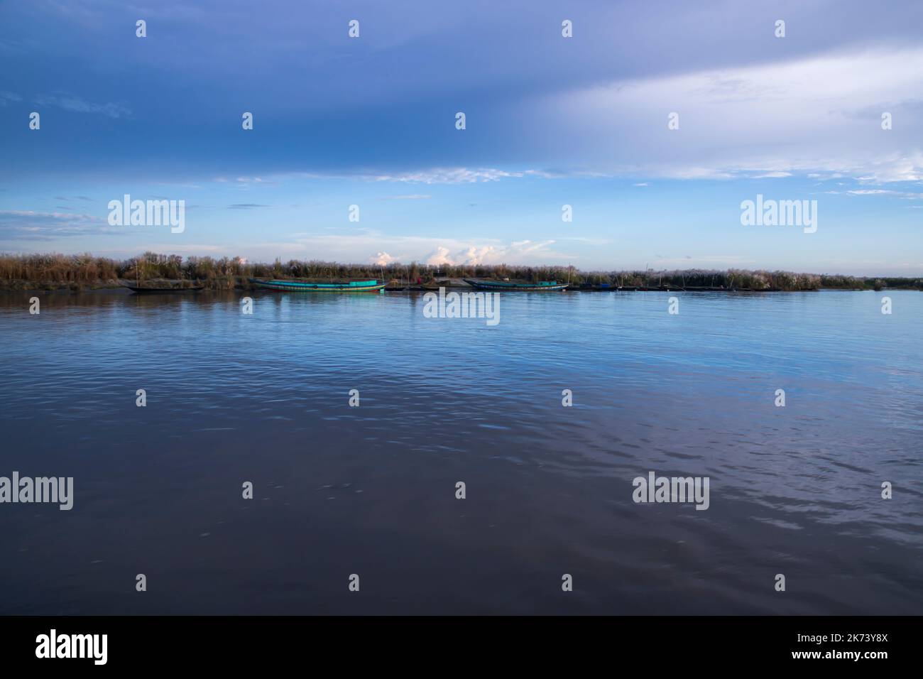Beautiful landscape view of Padma river in Bangladesh Stock Photo - Alamy