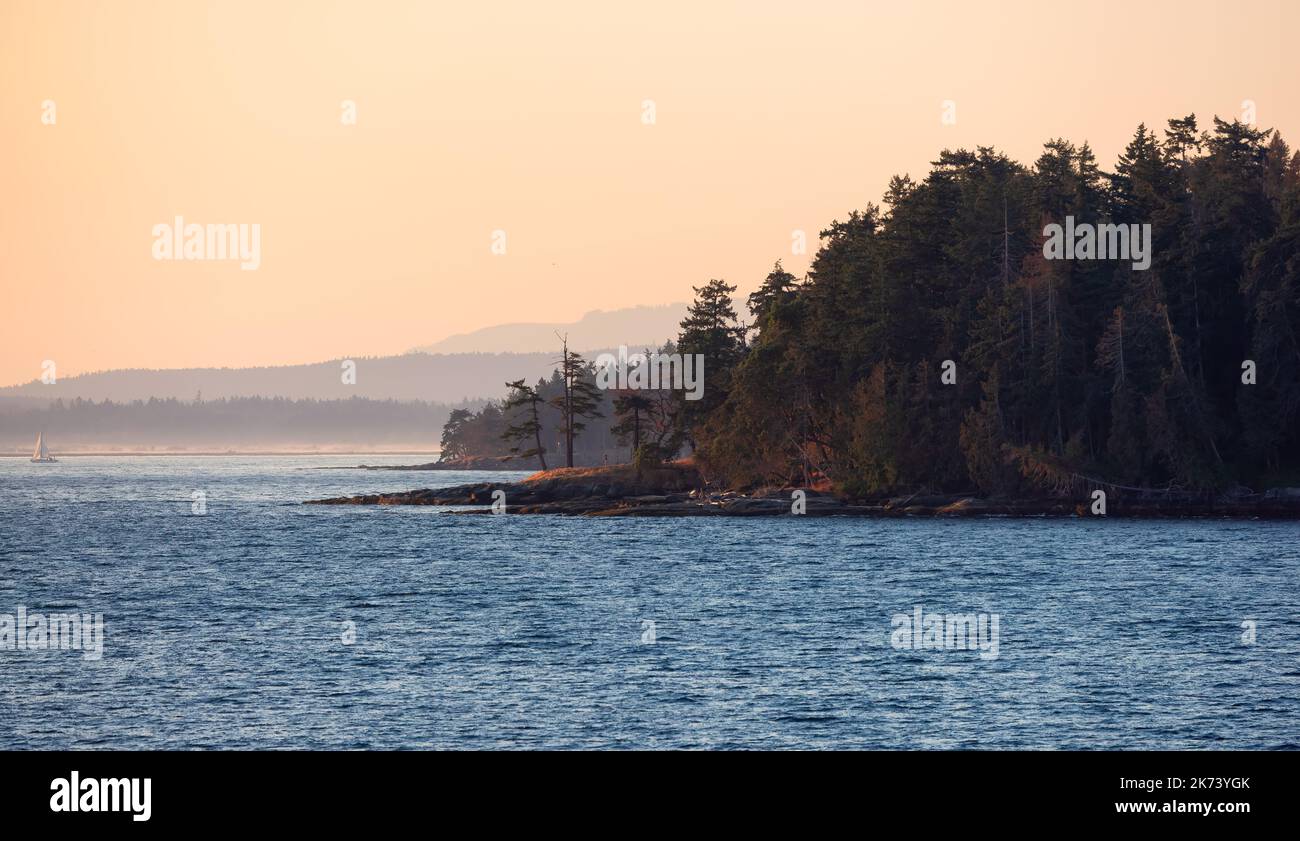 Canadian Nature Landscape on the West Coast of Pacific Ocean. Fall ...