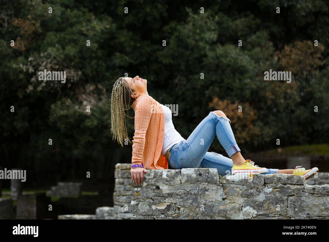 Seated sitting reclined recline reclining hi-res stock photography and ...