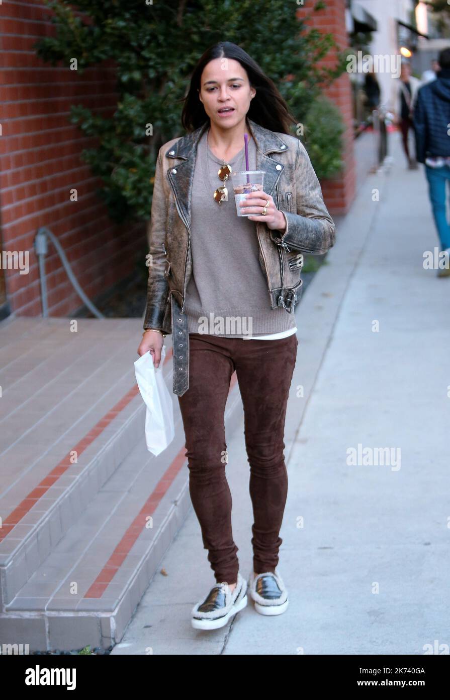 LOS ANGELES 19/12/2016 Michelle Rodriguez out in Beverly Hills Stock ...