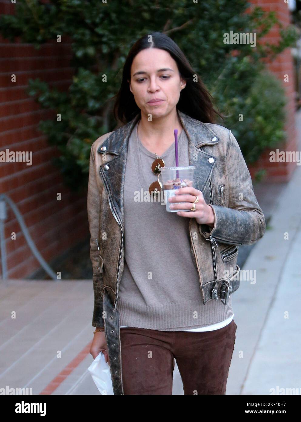 LOS ANGELES 19/12/2016 Michelle Rodriguez out in Beverly Hills Stock ...