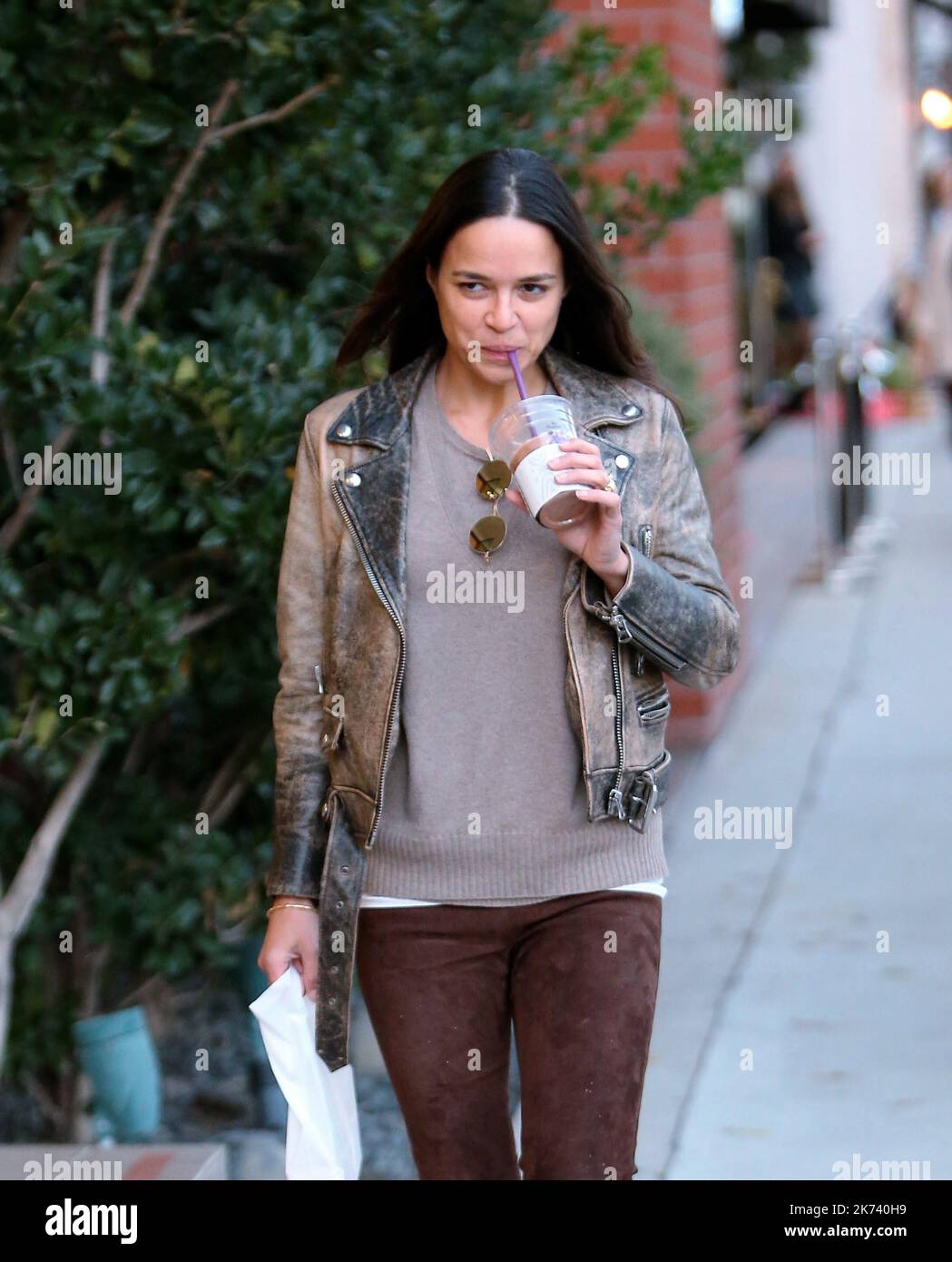 LOS ANGELES 19/12/2016 Michelle Rodriguez out in Beverly Hills Stock ...
