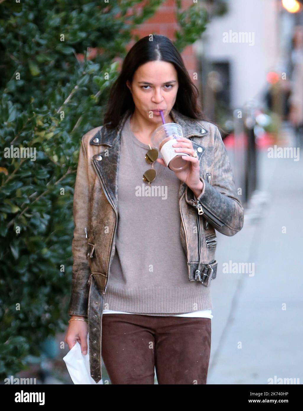 LOS ANGELES 19/12/2016 Michelle Rodriguez out in Beverly Hills Stock ...