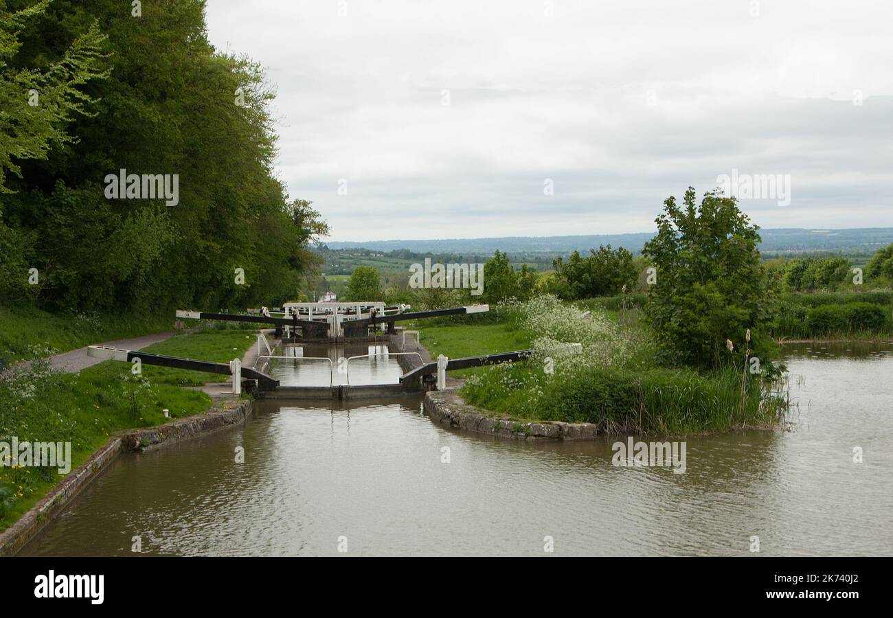 WARWICKSHIRE; NAPTON; THE NAPTON FLIGHT LOCKS Stock Photo - Alamy