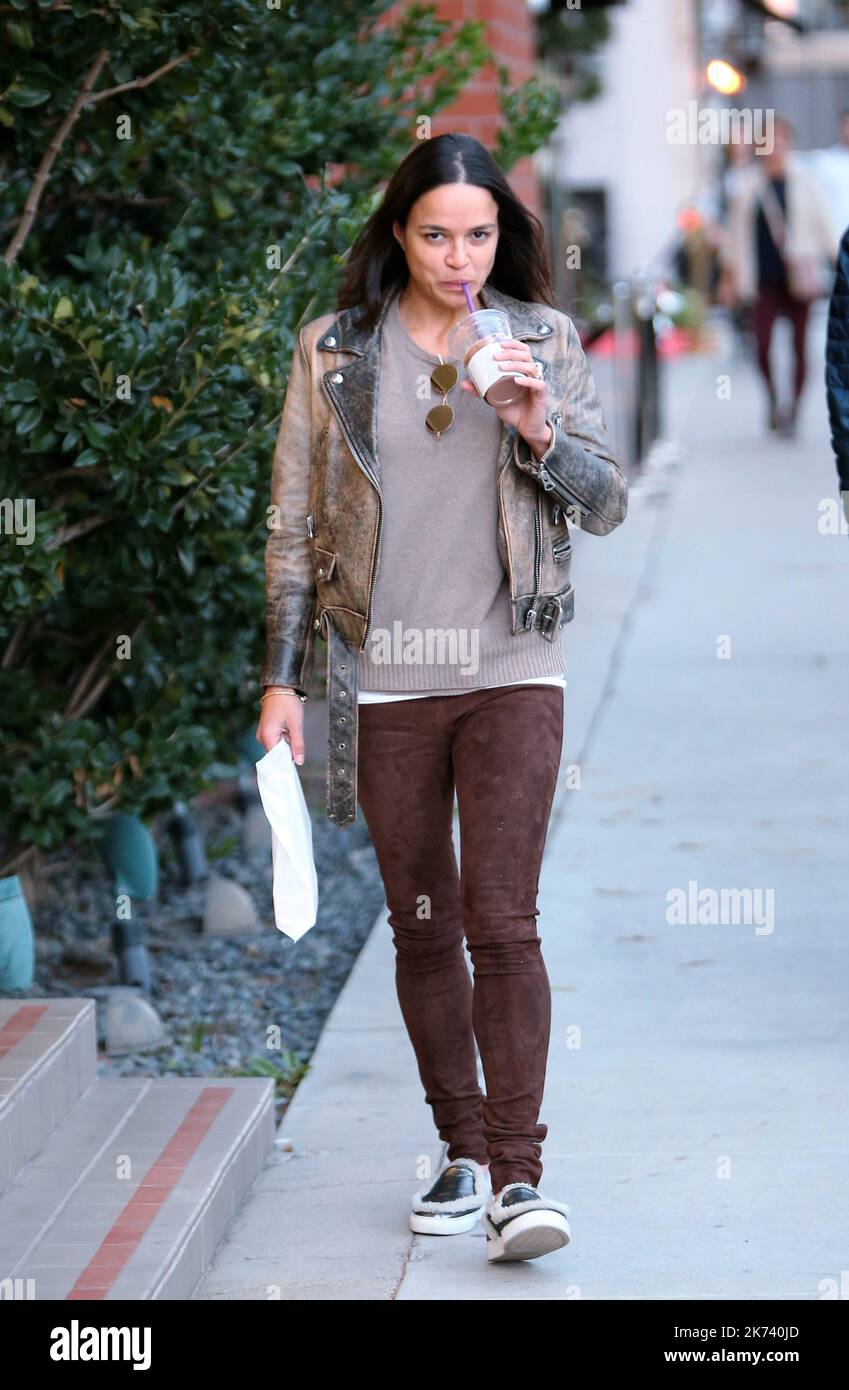 LOS ANGELES 19/12/2016 Michelle Rodriguez out in Beverly Hills Stock ...