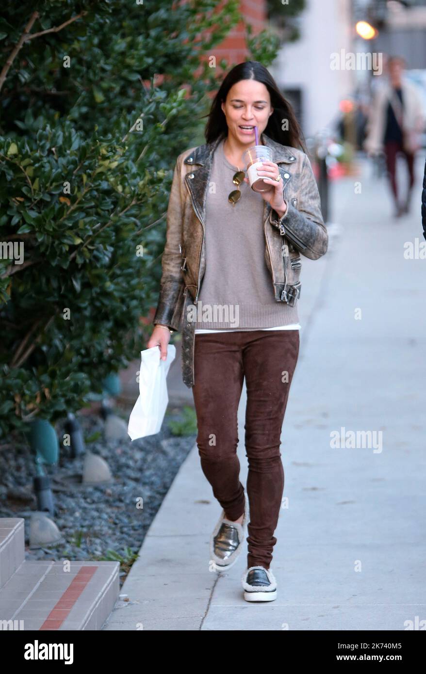 LOS ANGELES 19/12/2016 Michelle Rodriguez out in Beverly Hills Stock ...