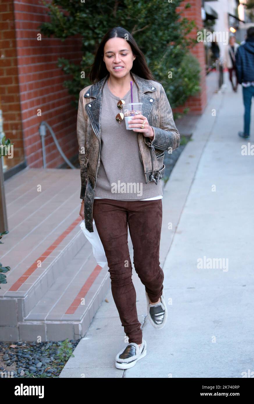 LOS ANGELES 19/12/2016 Michelle Rodriguez out in Beverly Hills Stock ...
