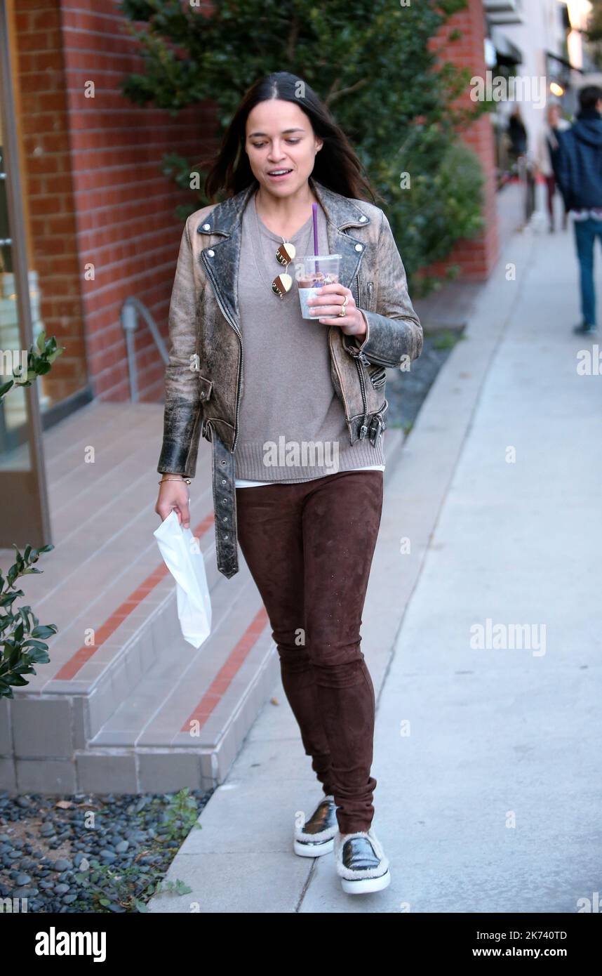 LOS ANGELES 19/12/2016 Michelle Rodriguez out in Beverly Hills Stock ...