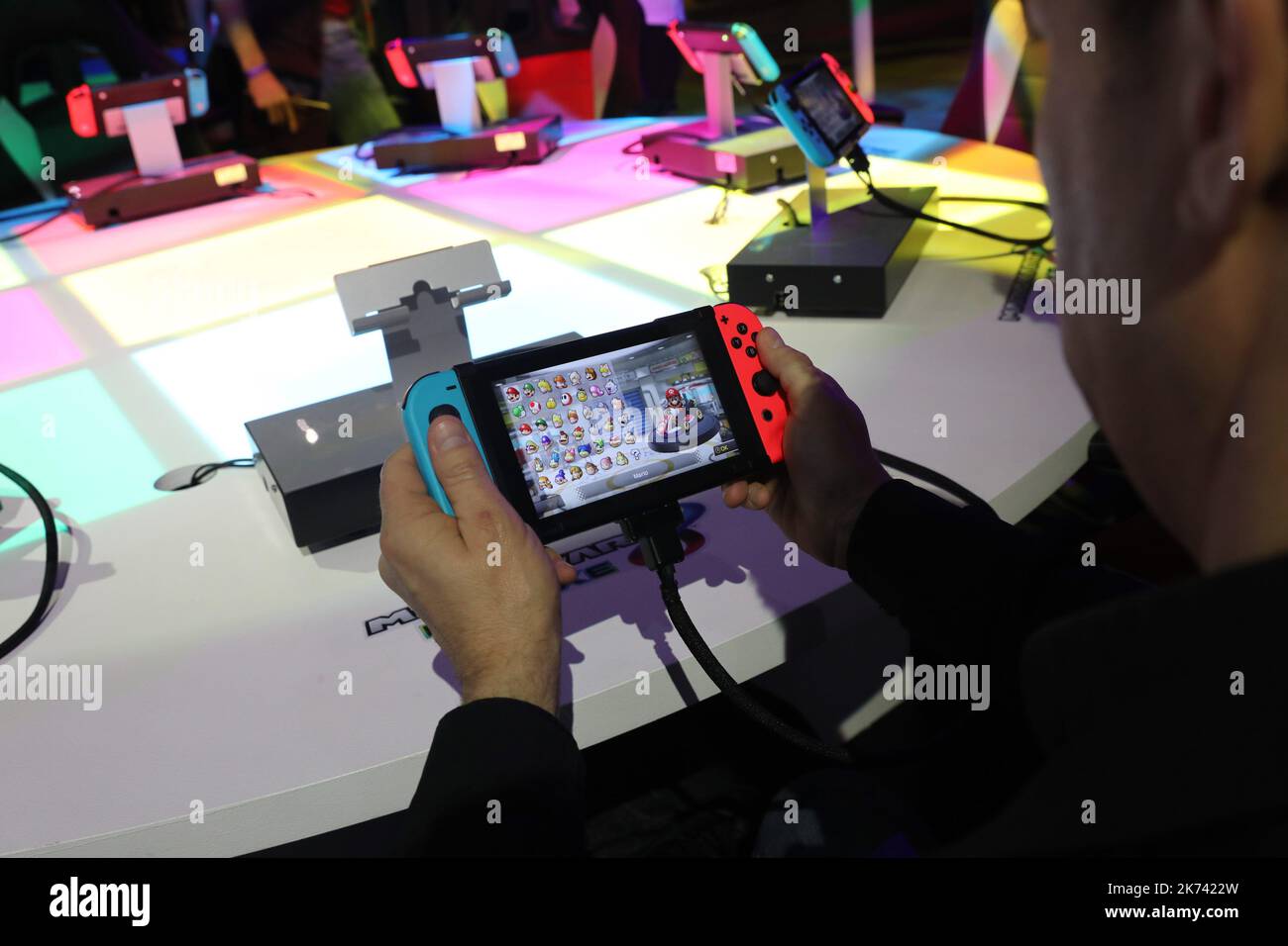 2017/01/13. Testing of Nintendo Switch, that will be available in the ...